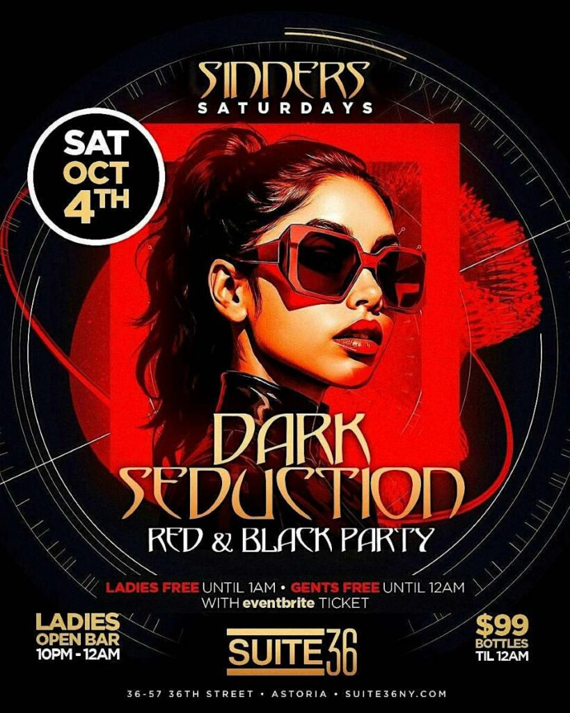 Dark Seduction: Red & Black Party at Suite 36 Astoria Night Club - Long ...
