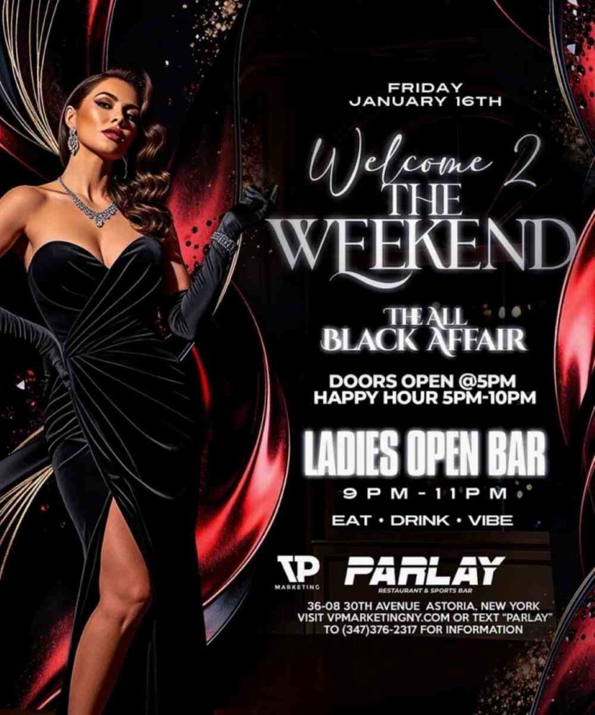 The All Black Affair at Parlay Astoria | Astoria Friday Night Party ...