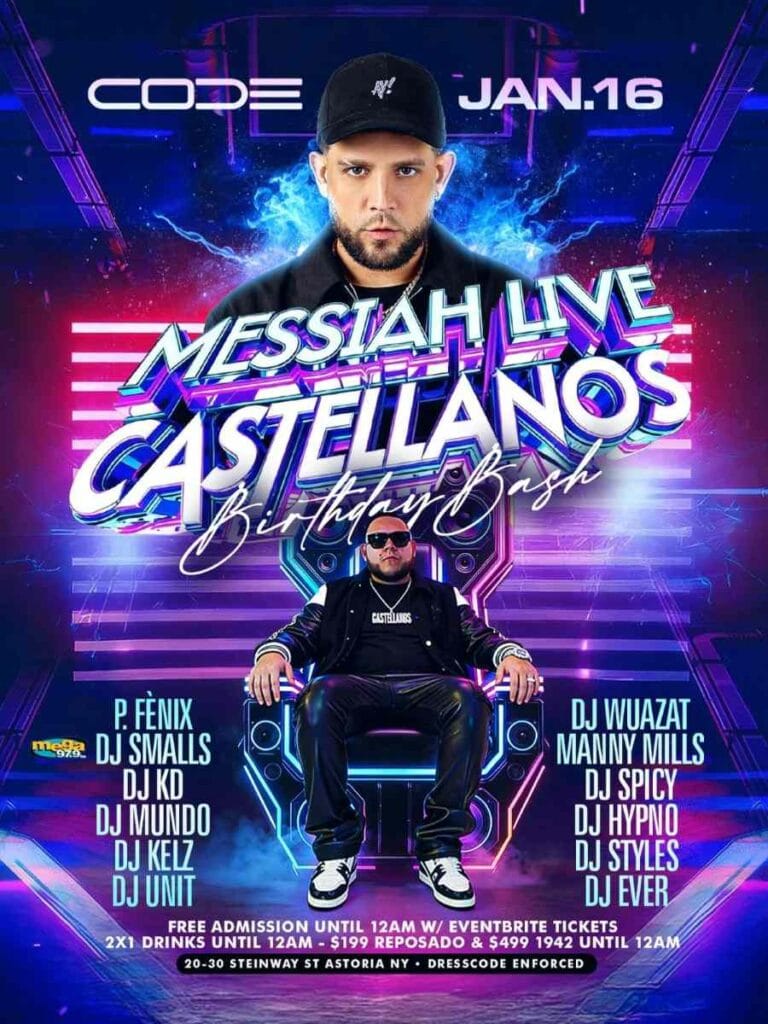 CODE Astoria Fridays – Messiah Live & Castellanos Birthday Bash - Long ...